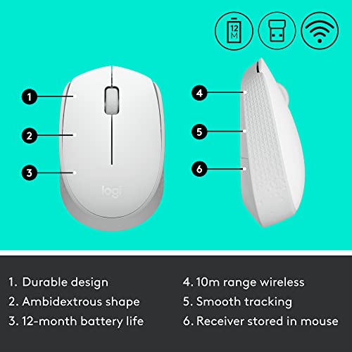 MOUSE LOGITECH M170 INALAMBRICO COLOR BLANCO | INFORMATIC JOBS
